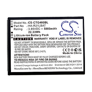 Replacement Barcode Scanner Battery for C-asio IT-G400 3.85V 5800mAh