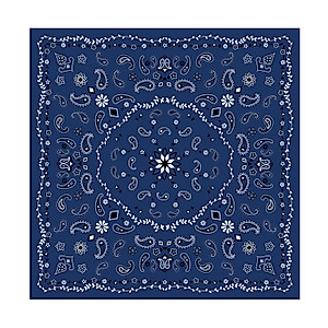 100% Combed Cotton Bandanas 3 Packs, Face Bandana for Women and Men, Unisex Multi-functional Headbands and Scarves (001)