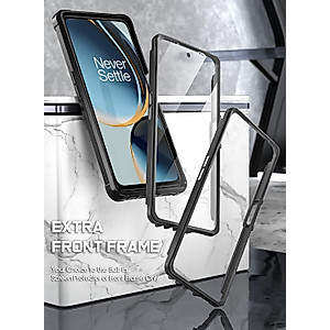 Poetic Guardian Case for OnePlus Nord N30 5G, [20FT Mil-Grade Drop Tested], Full Body Hybrid Shockproof Bumper Cover with Built-in Screen Protector, Black/Clear