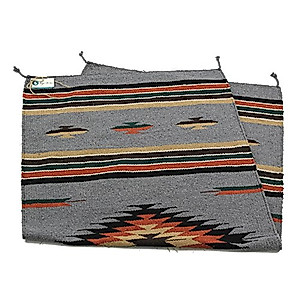 Onyx Arrow Southwest Area Rug, 32 x 64 Inches, Center Diamond, Gray/Black/Multi