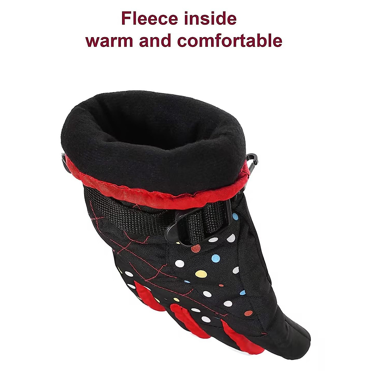 SATINIOR Women Winter Ski Gloves Waterproof Snow Gloves Warm Snowboard Gloves for Cold Outdoor Activities (Black)