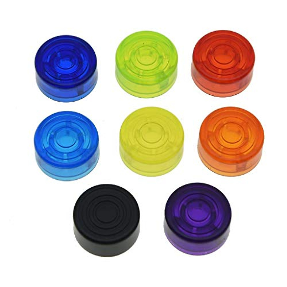 Dopro Guitar Effect Pedal Footswitch Toppers Effect Foot Nail Caps Pedal Protection Cap with Multi Colors 8-Pack