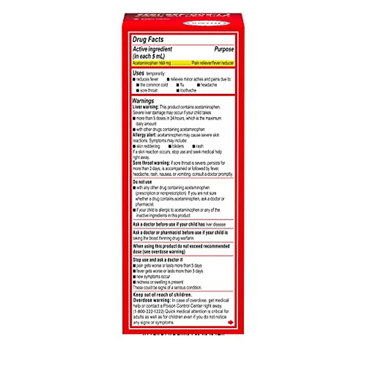 Tylenol Children's Oral Suspension Medicine with Acetaminophen, Bubble Gum, 4 Fl Oz, Pack of 2