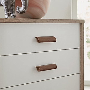 Sauder Anda Norr Lingerie Chest of Drawers in Sky Oak, Sky Oak Finish