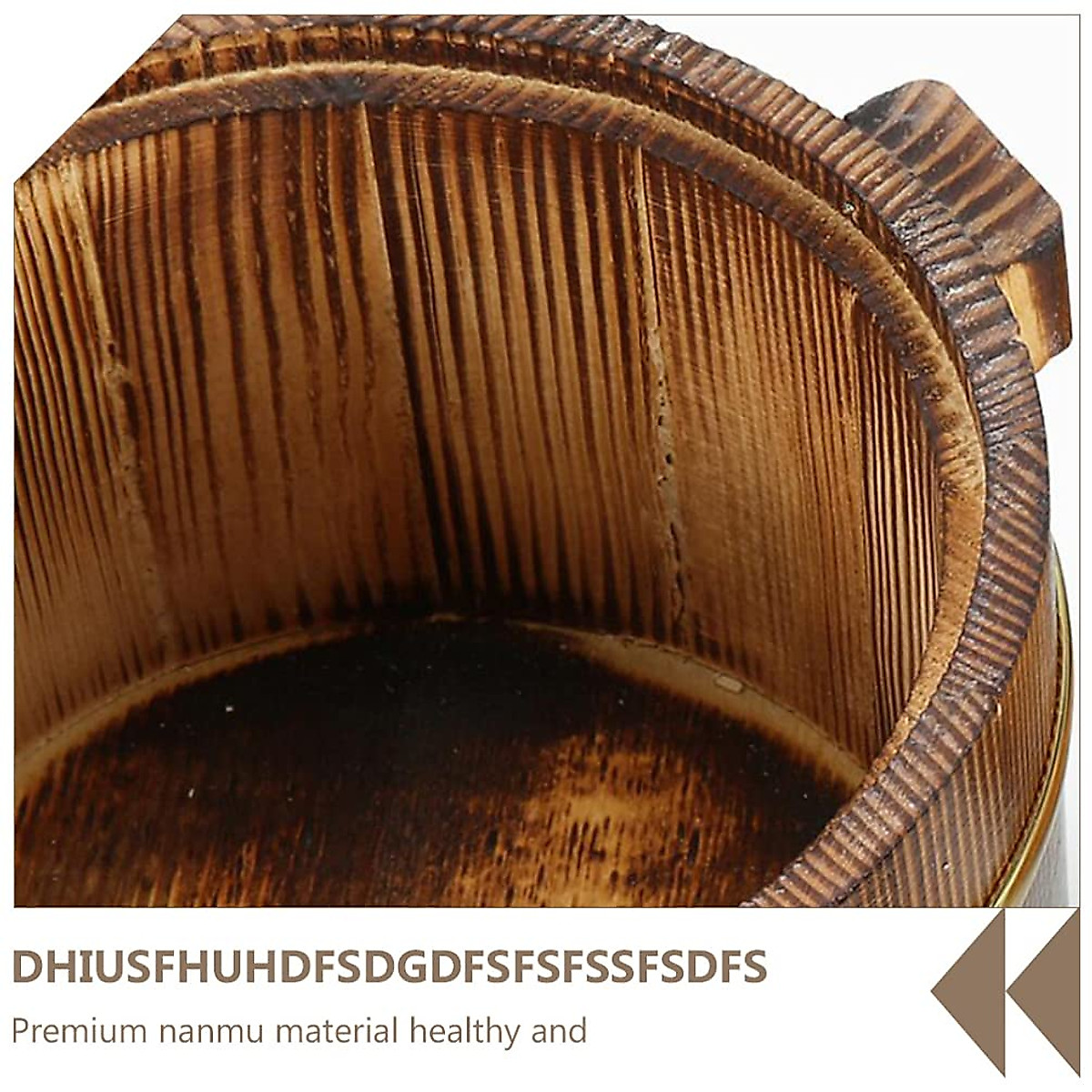 DOITOOL Sushi Rice Cooling Bowl Wooden Rice Bucket Wooden Rice Barrel Hangiri Sushi Oke Rice Mixing Tub Sushi Rice Warmer for Home Restaurant Rice Sushi Bowl, 16X11CM