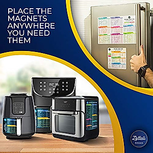 Air Fryer & Pressure Cooker Magnetic Cheat Sheet Set, Air Fryer Accessories Cook Times, Instapot Accessory Magnet Sheet Quick Reference Guide for Cooking and Frying (Bundle)