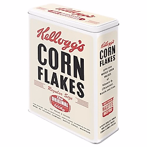 Nostalgic-Art Retro storage tin box XL, 135.3 oz, Kellogg's Corn Flakes Retro Package – Gift idea for the kitchen, large metal can for cornflakes, vintage design