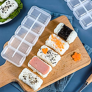 Diy Sushi Molds Rice Ball Molds Set Include 1 Piece Sushi Rice Shape Maker, 1 Piece Rice Baller Shaker With Rice Paddle