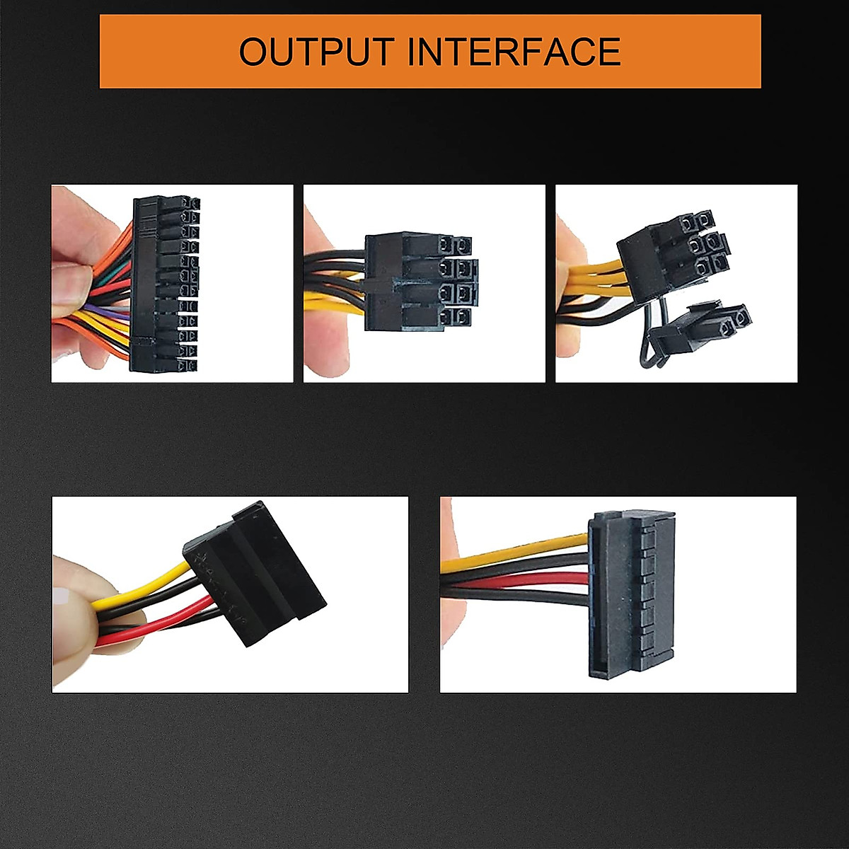 2000W Mining Power Supply for 8 GPU, PSU Power Supply for ETH Rig Ethereum Miner, 100V-270V PSU with Adapter Cable