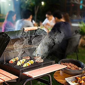 Coisien 27 inch Grill Ash Pan/Drip Pan for Chargriller 1224, 1324, 2121, 2222, 2727, 2828, 2929 Charcoal Grills, Grill Grates Replacement Part with 2pcs Fire Grate Hanger, Charbroil 17302056, APC508