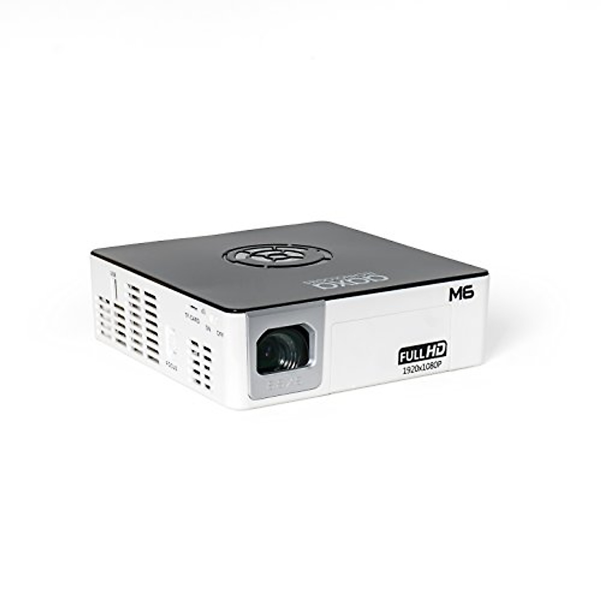 AAXA Technologies M6 Full HD Micro LED Projector with Built-in Battery - Native 1920 x 1080p FHD Resolution, 1200 Lumens, 30,000 Hour LEDs, Onboard Media Player, Business/Home Theater Use