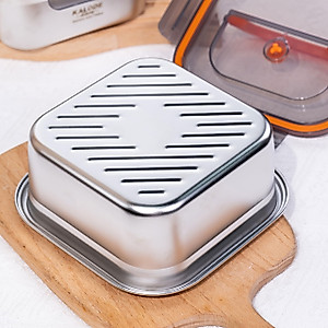 Generic Modern Eco-Friendly 304 Stainless Steel Leak Proof Containers with Silicone Lids - Rectangular Lidded Airtight Food Storage for School, Daycare, Office Lunches, Picnics, Travel Snacks