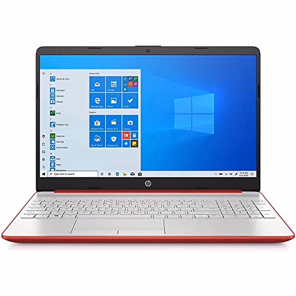 2022 Newest HP 15 15.6” HD Display Laptop Notebook, Intel Pentium Quad-Core N5000(Up to 2.7GHz), 8GB DDR4 RAM, 128GB SSD, 1-Year Office 365, HDMI, USB-C, WiFi, Webcam, Win10, Scarlet Red +JVQ MP