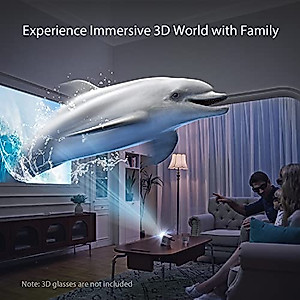 SooPii Mini DLP Projector, 5G WiFi Portable Projector with 3D Function,HD 1080P Supported Smart Projector,Android 9.0,Bluetooth,Remote Control, Support TV Stick/HDMI/USB/U Disk/iOS/Android