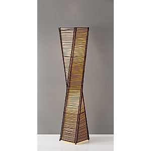 Adesso Home 4046-01 Transitional Two Light Floor Lamp from Stix Collection in Black Finish, Lantern