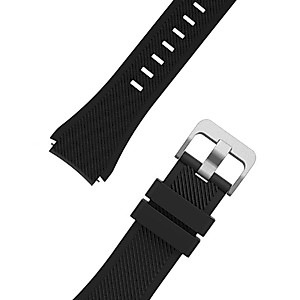Classic Silicone Replacement Smart Watch Band 22mm, for Fossil Men Gen 5 Carlyle/Women Gen 5 Julianna/Fossil Q Explorist HR Gen 4 Gen 3 Wander Marshal Gen 2 Smartwatch Band Strap 22mm - Black