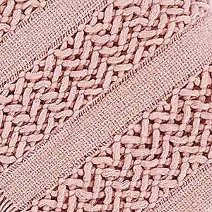 BATTILO HOME Dusty Pink Throw Blanket for Couch, Decorative Accent Soft Blush Throw Blankets for Bed Sofa Chair, 50"x80"