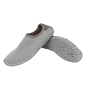 Pssopp Wading Sport Shoes, Air Layer Fabric Outdoor Fishing Shoes Fast Drainage Wear Resistant Good Elasticity for Water Activities for Men and Women (Size 38) Grey