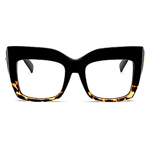 FEISEDY Square Oversized Glasses Frame Eyewear Women B2475