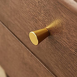 ESPSENT Modern 2-Drawer Nightstand Solid Wood Sofa Side End Table with Storage Compartment and Legs (Dark Walnut)