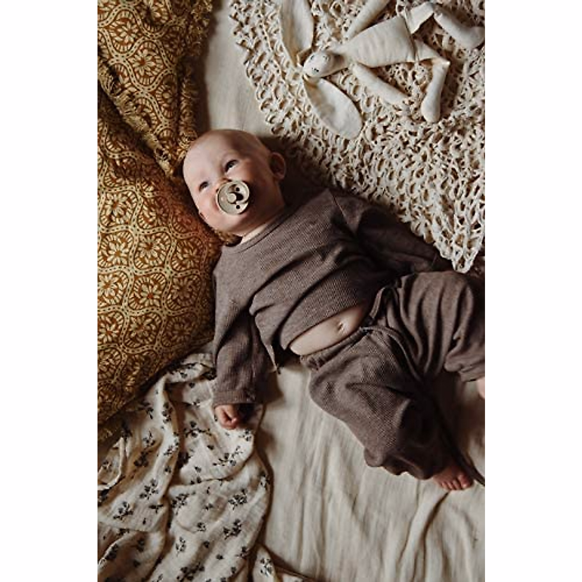 BIBS Pacifiers Colour Collection | Natural Rubber Baby Pacifier | Set of 2 BPA-Free Soothers | Made in Denmark | 6+ Months (Pack of 2) | Dusky Lilac