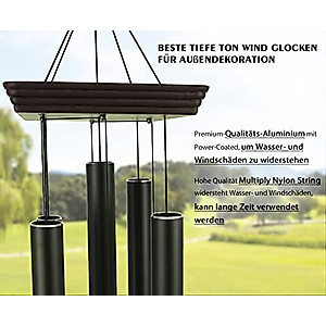 ASTARIN Large Wind Chimes Outdoor 48 Inch Sympathy Wind Chime with 5 Heavy Aluminum Tubes Tuned Soothing Melody, Memorial Wind Chimes for Outside Decoration (Patio, Garden, Yard)