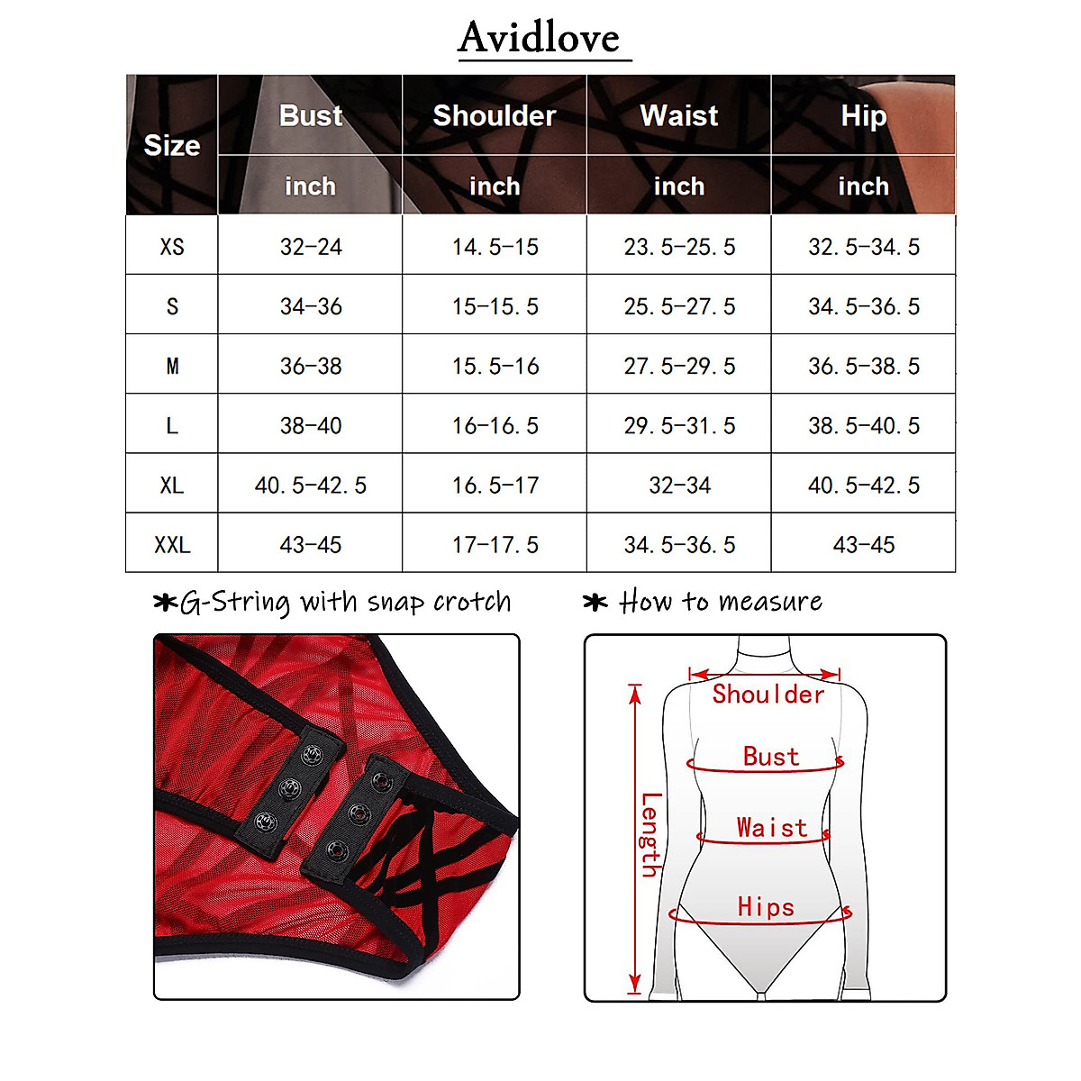 Avidlove Bodysuits for Going Out Women Halloween Tops Lace Mesh Geo Print Shirt Party Night Outfits Red