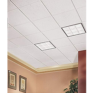 Armstrong Ceiling Tiles; 2x4 Ceiling Tiles - 12 pcs White Ceiling Tiles; Acoustic Ceilings for Suspended Ceiling Grid; FISSURED 755