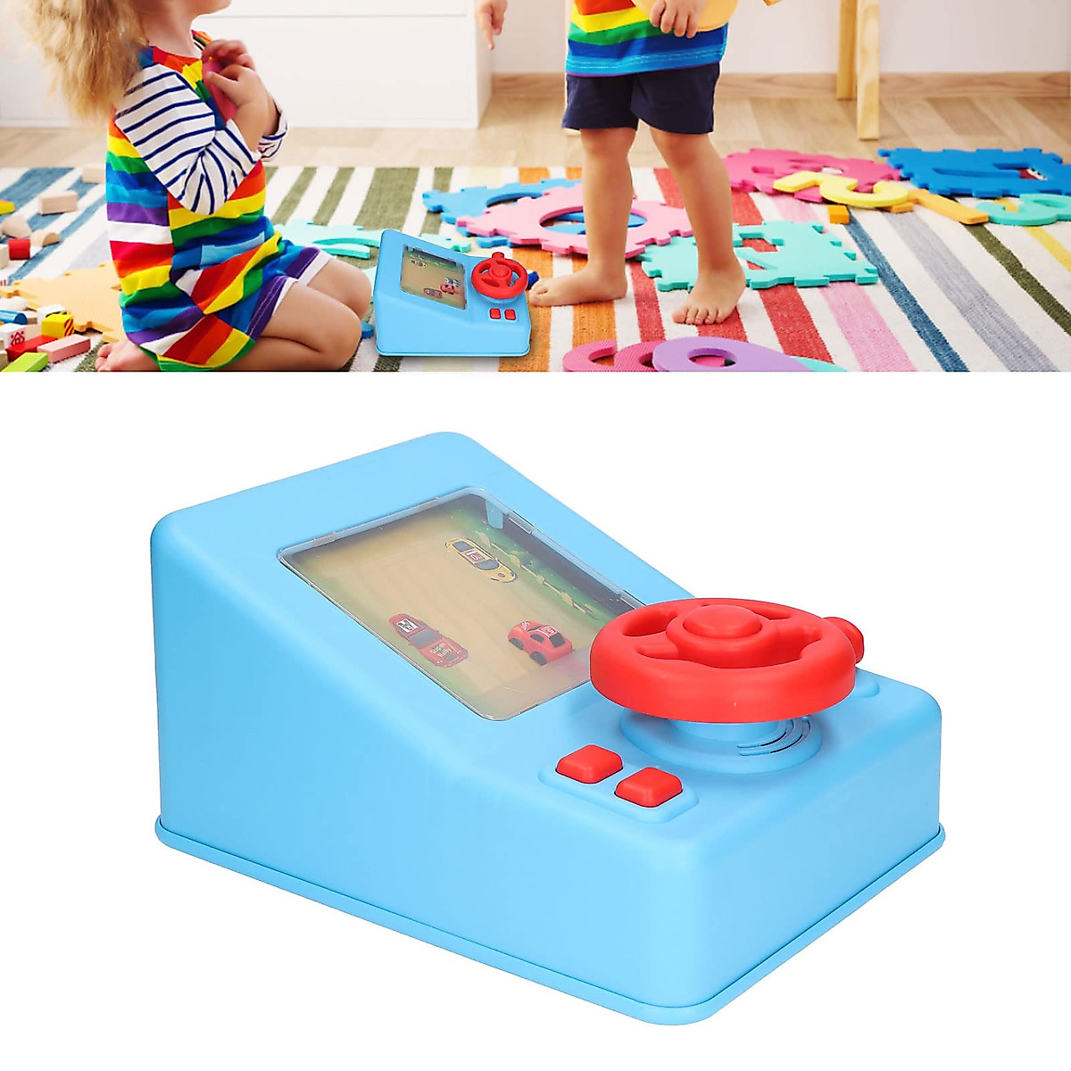 01 02 015 Handheld Game Console, Racing Adventure Game Console Kids' Handheld Games Pre-Kindergarten Toys Develop Their Thinking Logical Abilities
