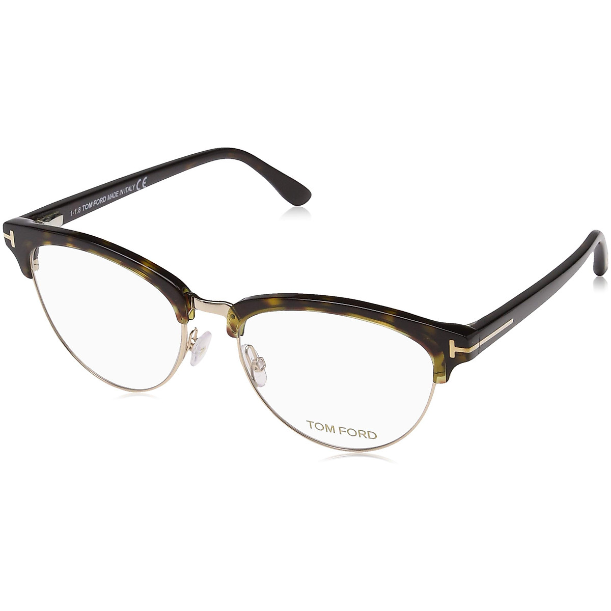 Tom Ford Oval Eyeglasses TF5471 052 Dark Havana/Gold 53mm FT5471