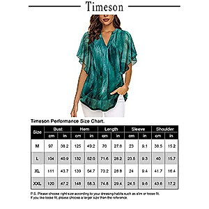 Timeson Blouses for Women Business Casual,long Tunic Tops to Wear with Leggings Short Sleeve Work Tops for Women Office Summer Loose Fitted No Iron Dressy Shirts Trendy Classy Swing Malachite Green XL