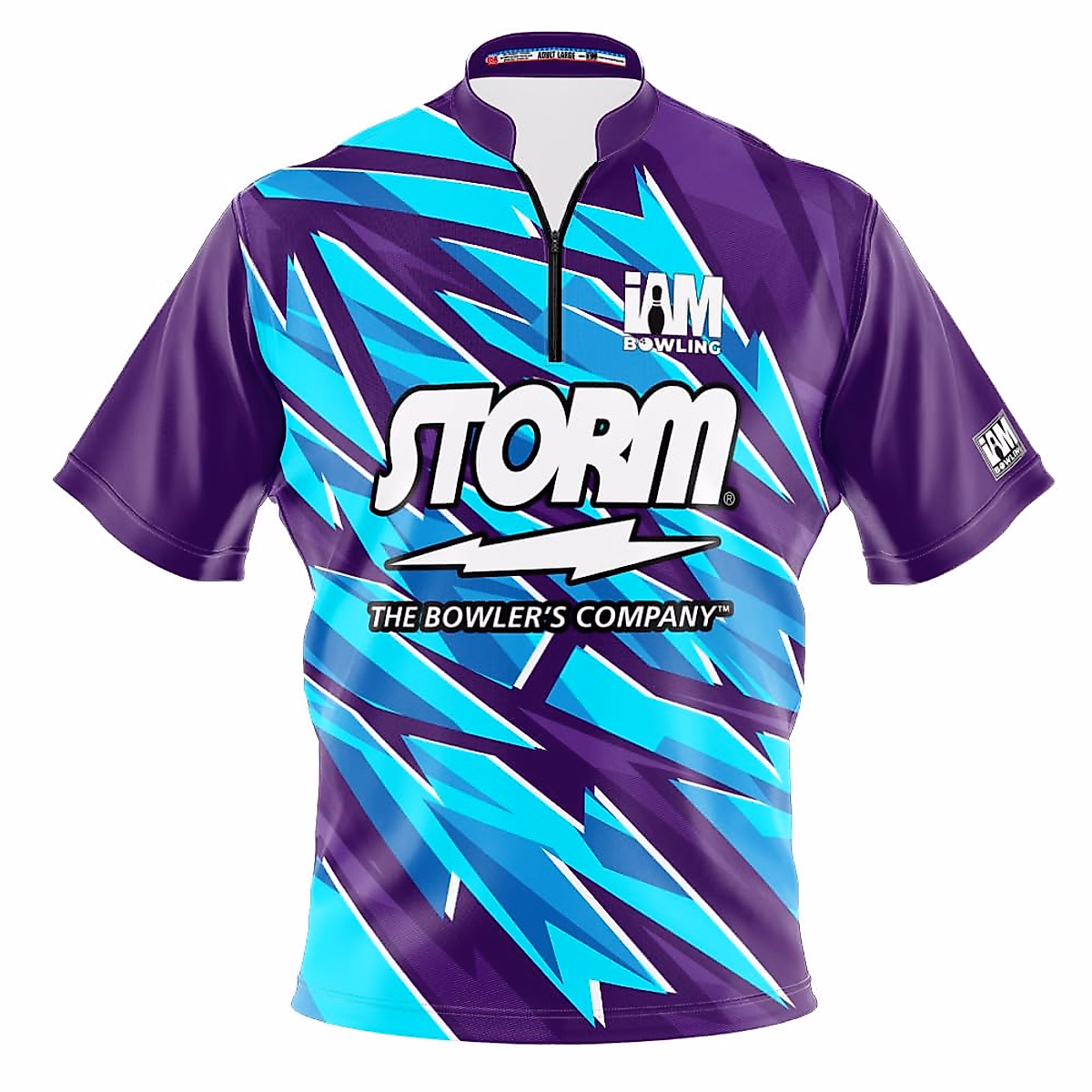 Logo Infusion Dye-Sublimated Bowling Jersey (Sash Collar) - I AM Bowling Fun Design 2003-ST - Storm (Men's L)