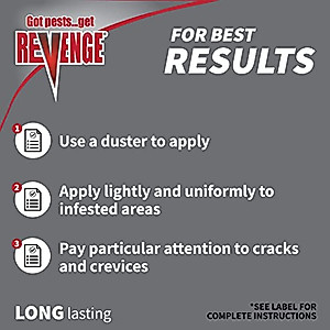 REVENGE Ant Killer Dust, 1 lb. Ready-to-Use Long Lasting and Waterproof Formula for Indoors & Outdoors, Perimeter Treatment