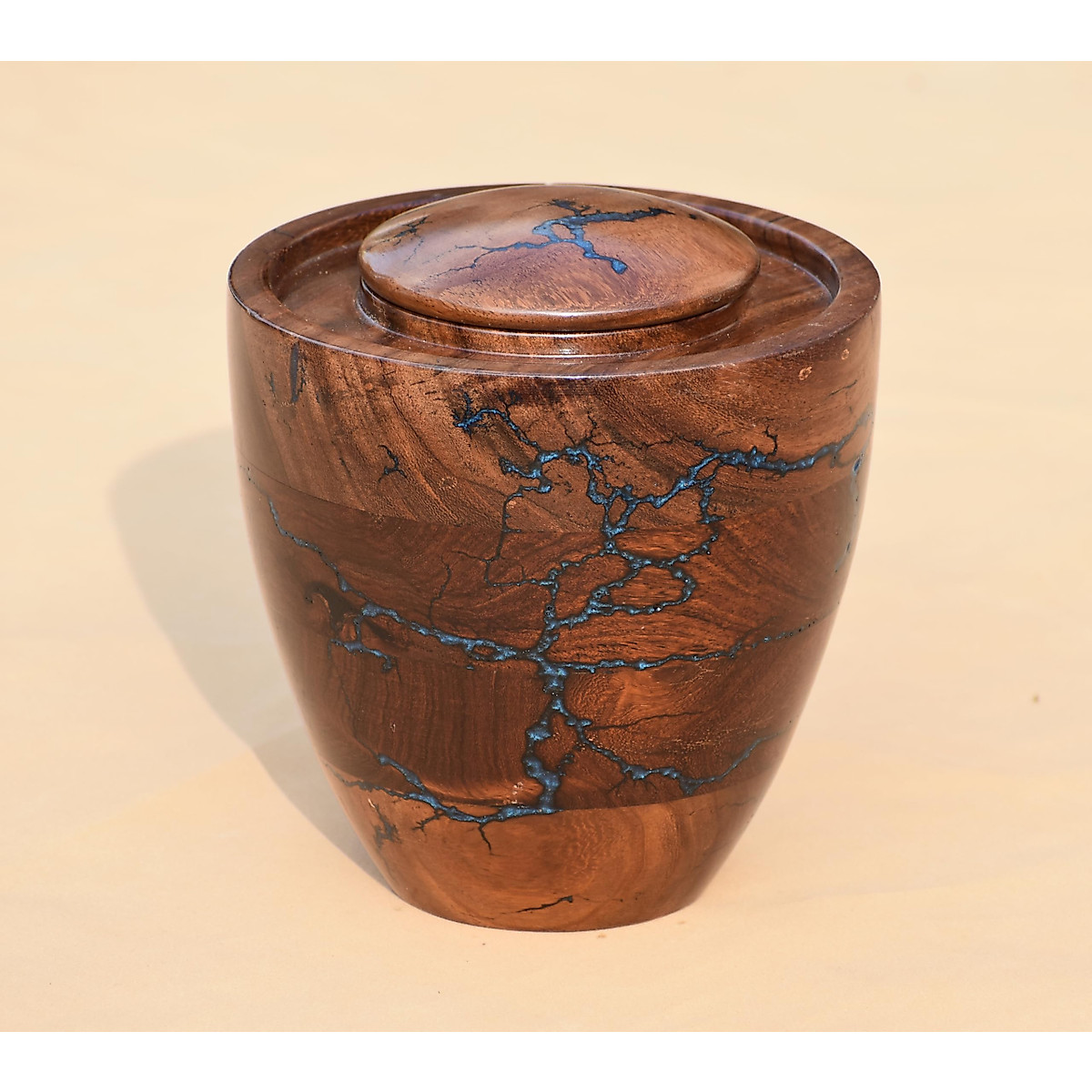 Rosewood Decorative urn Funeral Urn Pet Loss urn Memorial urn Wooden urn Box Lichtenberg Figure Resin urn for Ashes Cremation urn Urn for Human Ashes (Large up to 200 lb)
