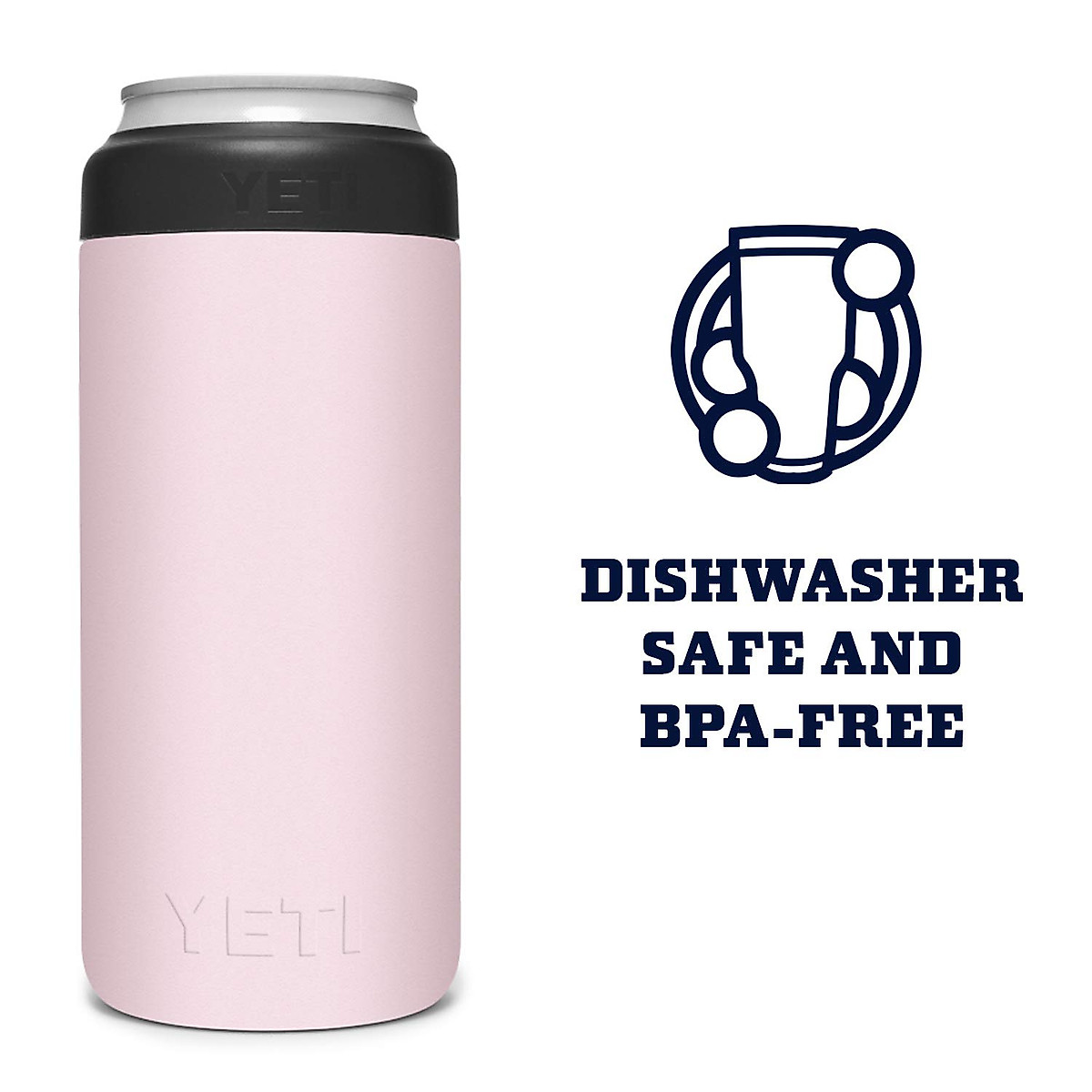 YETI Rambler 12 oz. Colster Slim Can Insulator for the Slim Hard Seltzer Cans, Ice Pink