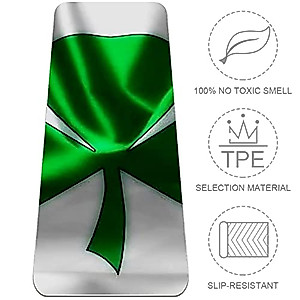 Yoga Mat, Yoga Mats for Home Workout, Workout Mat, Exercise Mats, Pilates Mat, Irish Flag clover pattern