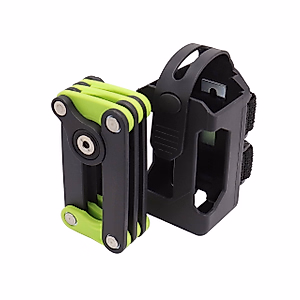 Folding Bike Lock, Foldable Bike Lock, Bicycle Folding Lock, Heavy Duty Anti Theft, 12 Steel Bars (30.7"/78cm) with 2 disc Keys and Mount Bracket