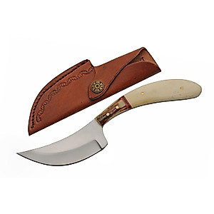 Curved Stainless Steel Blade Bone/Stag 8 inch Hunting Knife