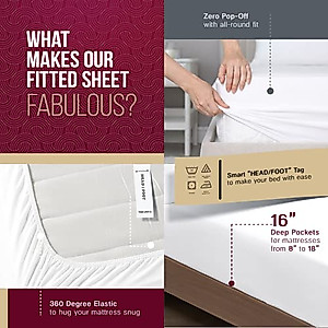 TEXAS LINEN CO. Egyptian Cotton Queen Sheet Set, 800 TC 4 PC Silver Grey Egyptian Cotton Sheets for Queen Size Bed, Extra Long Staple Cooling Sheets, Luxury Hotel Sheets, Deep Pocket Queen Sheets Set