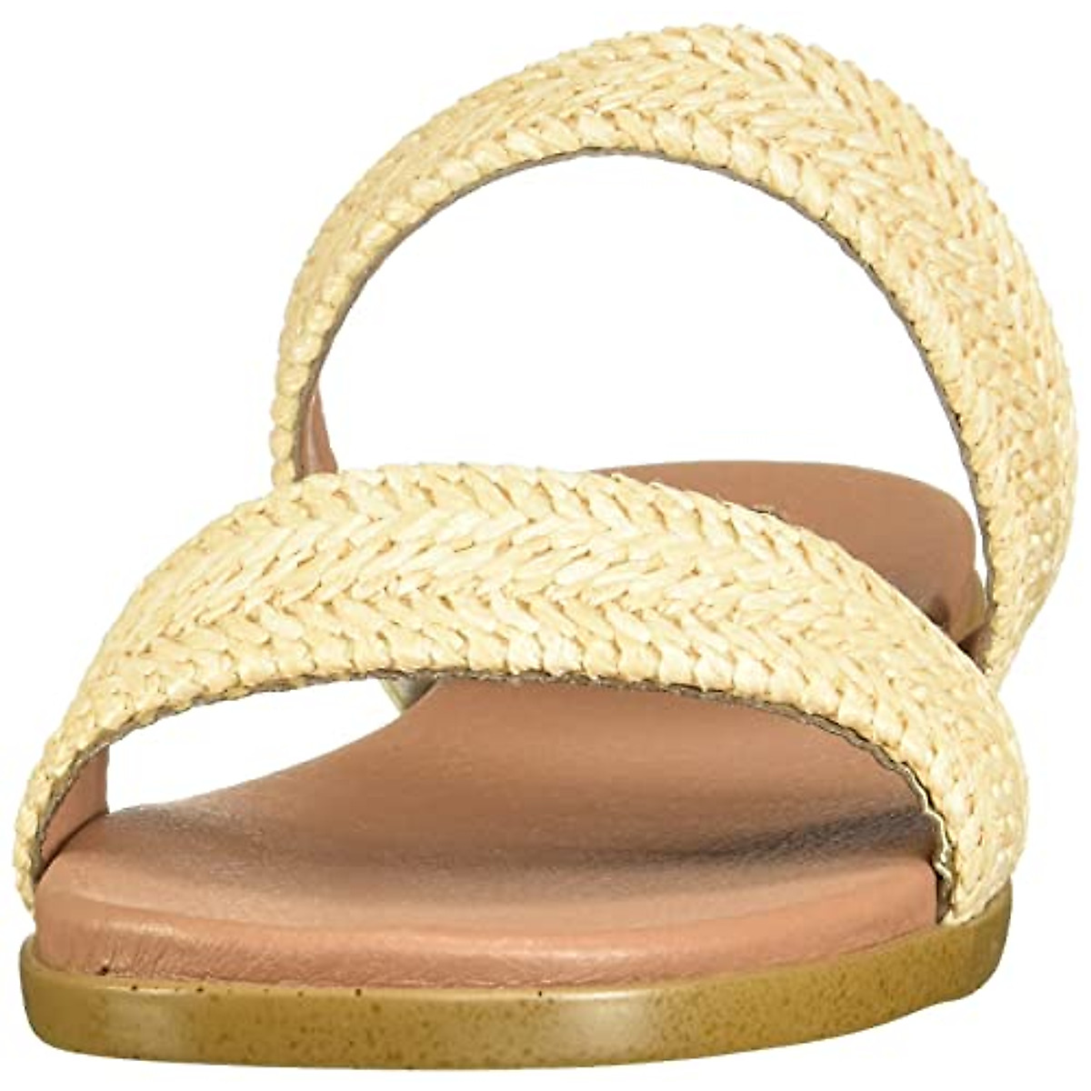 Steve Madden Women's Dual Flat Sandal, Natural Raffia, 10
