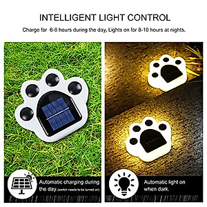 ComeHome Solar Lights for Outdoor Garden, LED Outdoor Ground Lights for Pathway, Lawn, Yard, 2 Pack Step Light for Landscape, Decks Decorations, Wall Lights, Fence Lights (Warm Light)