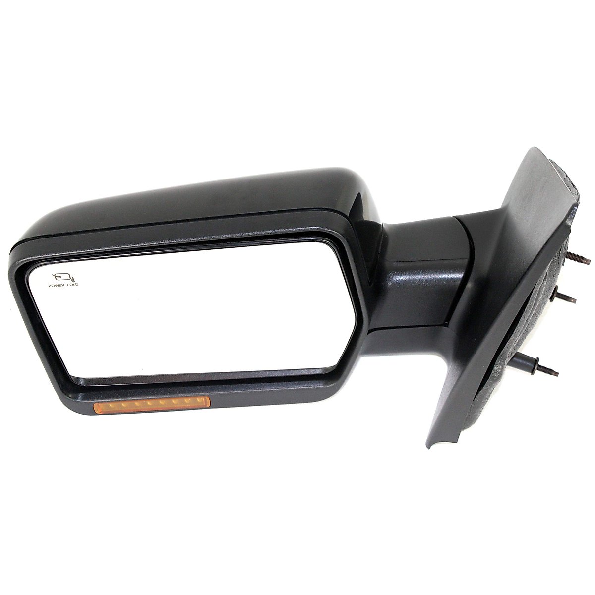 Kool Vue Left Power Heated Door Mirror Compatible With Ford F-150 2007-2008 Power Fold With Signal Light, Memory & Puddle Lamp Paintable