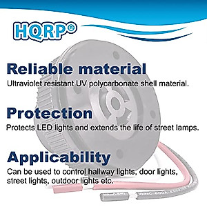 HQRP Photocell Sensor 3 pins Receptacle Light Switch Socket Dusk to Dawn Outdoor Plug Base Twist Lock for Led Flood Light, Outdoor Light, Garden Light, Street Light etc.