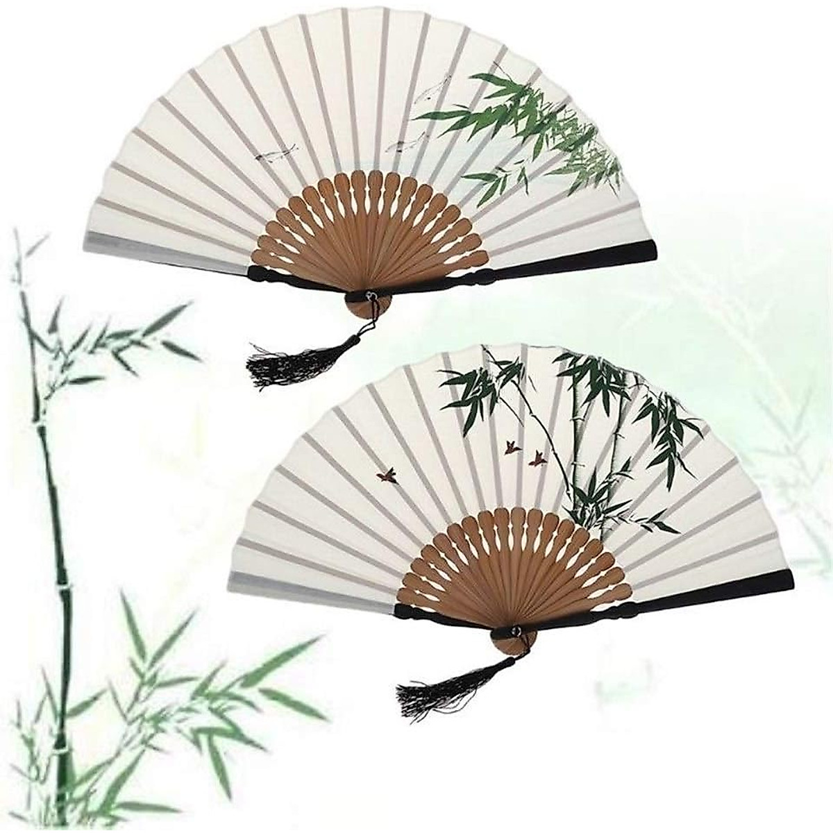 Hand Fan Folding Fan,Hand-held Fan,Vintage Summer Bamboo Folding Fan Hand Held Fan Dance Wedding Party Pocket Gifts Fans Hand Paper Folding Props Vintage style