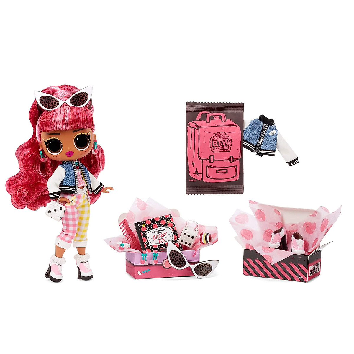 L.O.L. Surprise! Tweens Cherry BB Fashion Doll with 15 Surprises, Pink Hair, Including Stylish Outfit and Accessories with Reusable Bedroom Playset - Gift for Kids, Toys for Girls Boys Ages 4 5 6 7+ Years