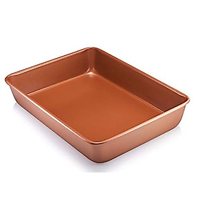 Gotham Steel Ultra Nonstick Rectangular Baking Pan, Dishwasher Safe Oven Pan & Cake Pan with No Warp & Even Heating Technology, Oven & Metal Utensil Safe Brownie Pan & Cake Baking Pan – 9”x13”