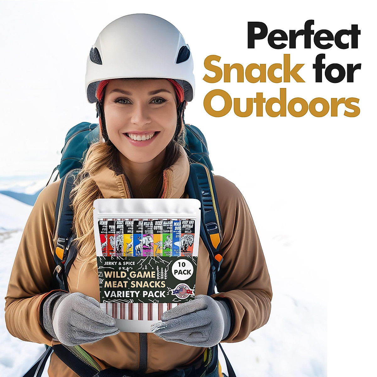 10 Piece Game Jerky Sticks Alligator-elk-buffalo-kangaroo-ostrich-pheasant-venison-wild Boar Variety Pack