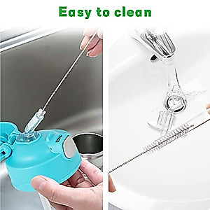 3-pack Replacement Straws for Thermos Funtainer 12 Ounce Bottle and 3 Pieces Straw Cleaning Brushes Safe to Use for Adult and Children…