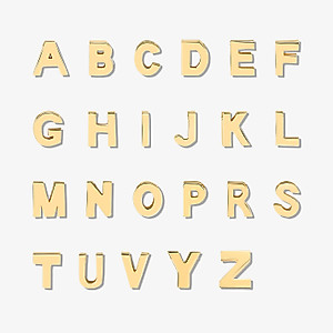 GELIN 14K Solid Gold Initial Necklace for Women | 14k Yellow Gold Custom Letter Pendant Necklace | Simple 14k Gold Alphabet Necklace, 18" (M)