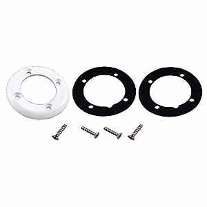 Custom Molded Products Vinyl Pool Return Faceplate 2Gskt, 4 Screws, White #25545-100-000